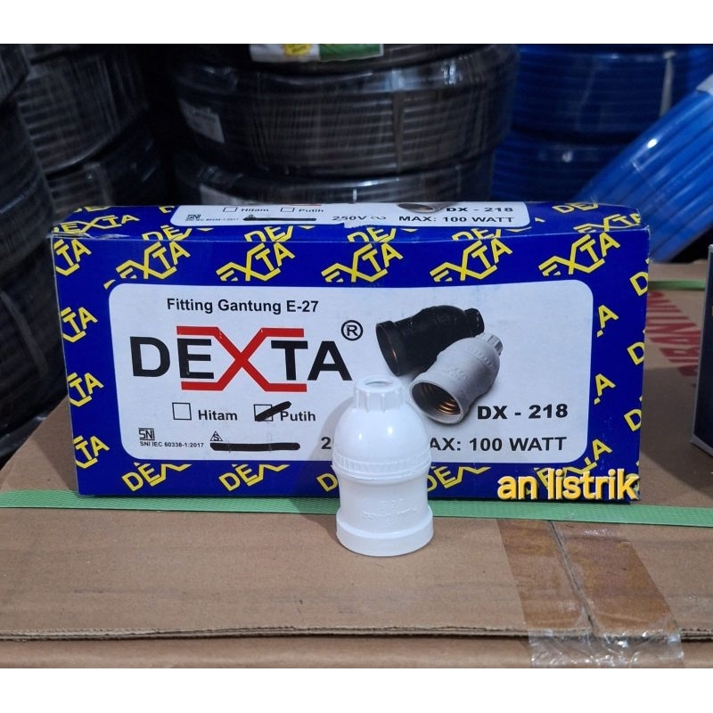 Jual Fitting Lampu Gantung Putih Dexta E27 SNI - Fiting Gantung Putih Dexta DX-218 SNI | Shopee ...