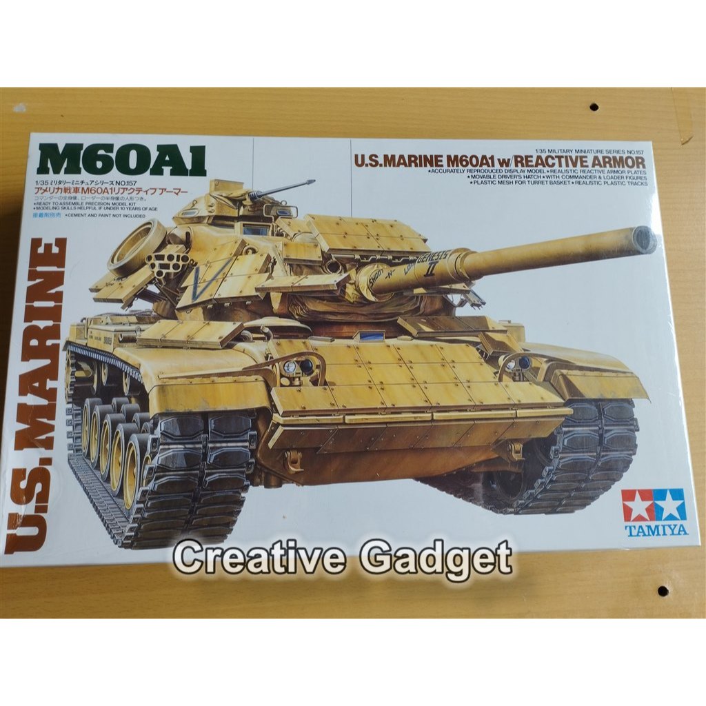 Jual US Marine M60A1 Tank With Reactive Armor ERA - Model Kit Tamiya 1/ ...
