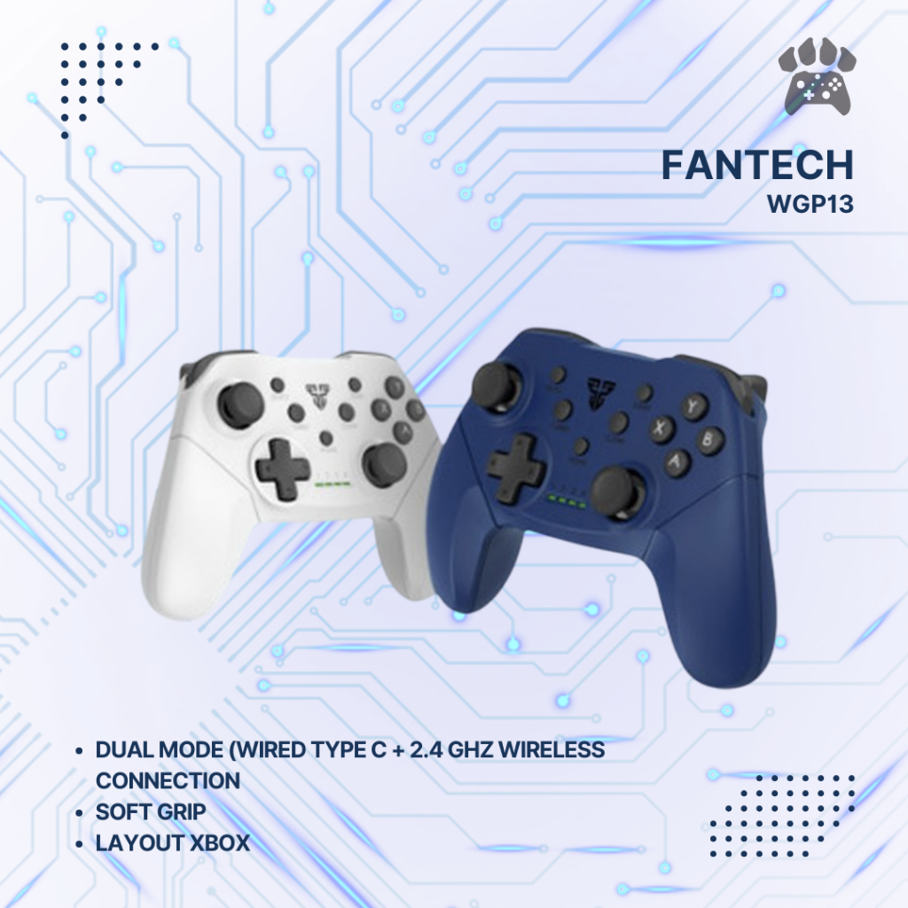 Jual Fantech Wireless Gaming Controller WGP13 Gamepad Joystick USB ...
