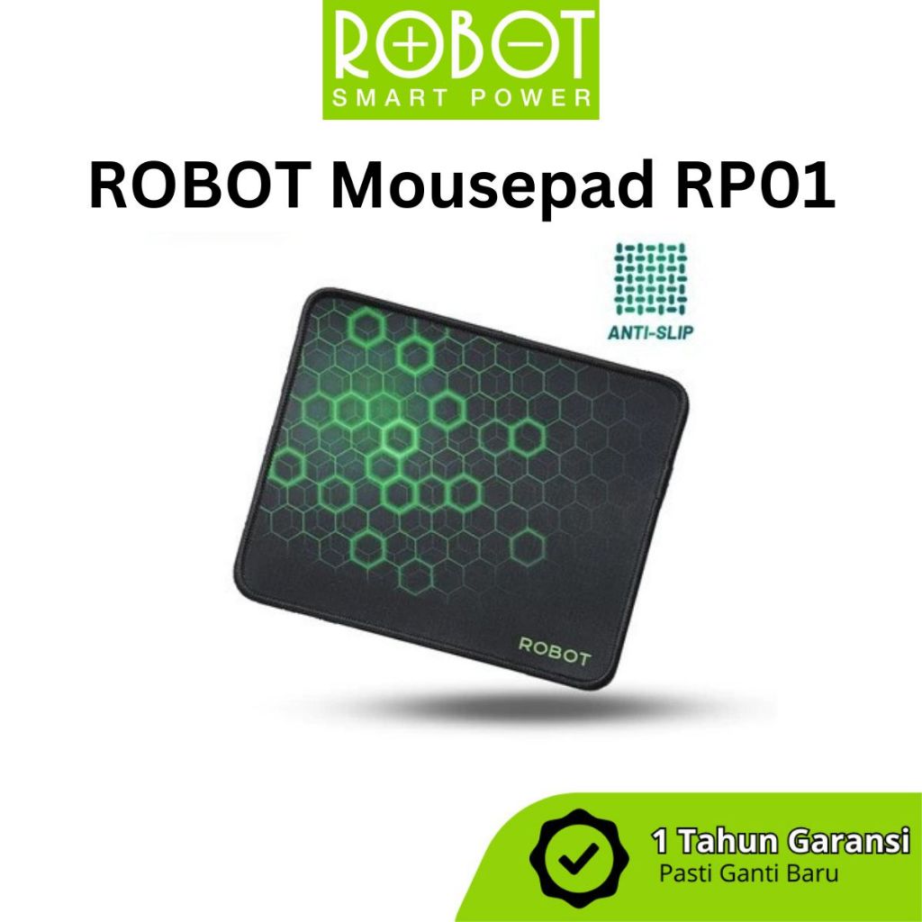Jual ROBOT RP01 Anti-slip with Soft Surface Mousepad Green New | Shopee ...