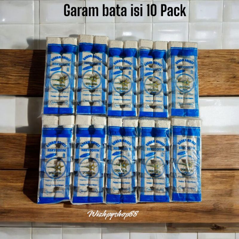 Jual GARAM BATA PRIMA SUPER 500 GRAM ISI 10 PACK / GARAM BRIKET / GARAM ...