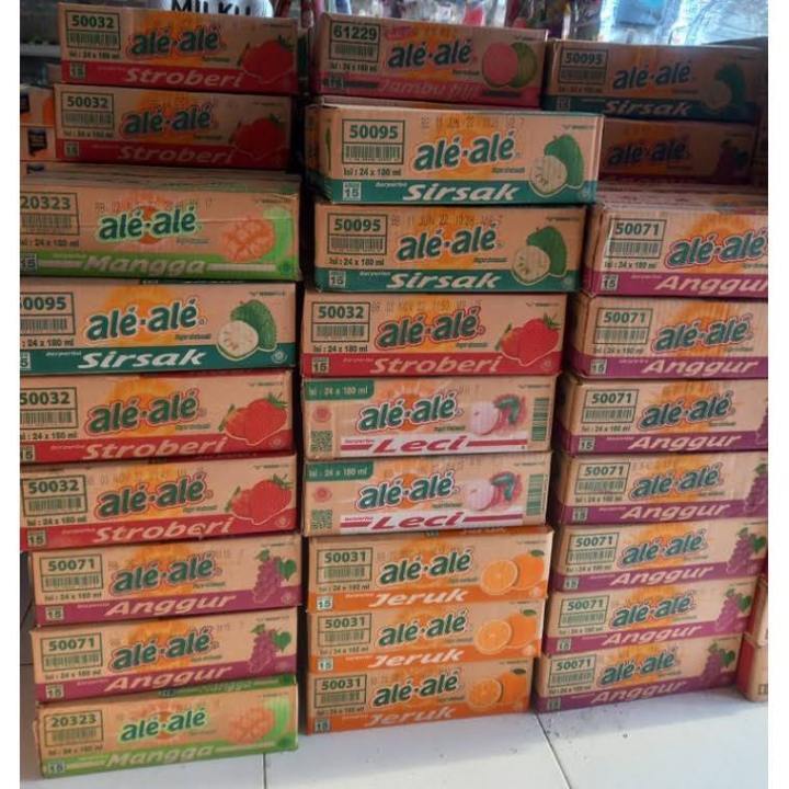 Jual ALE ALE Minuman Gelas Rasa Buah isi 24 / Dus - Anggur, Jeruk ...