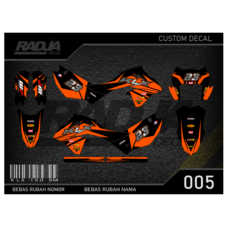 Jual DECAL STICKER KLX 150 S 2023 (005) DEKAL STIKER FULLBODY KAWASAKI ...