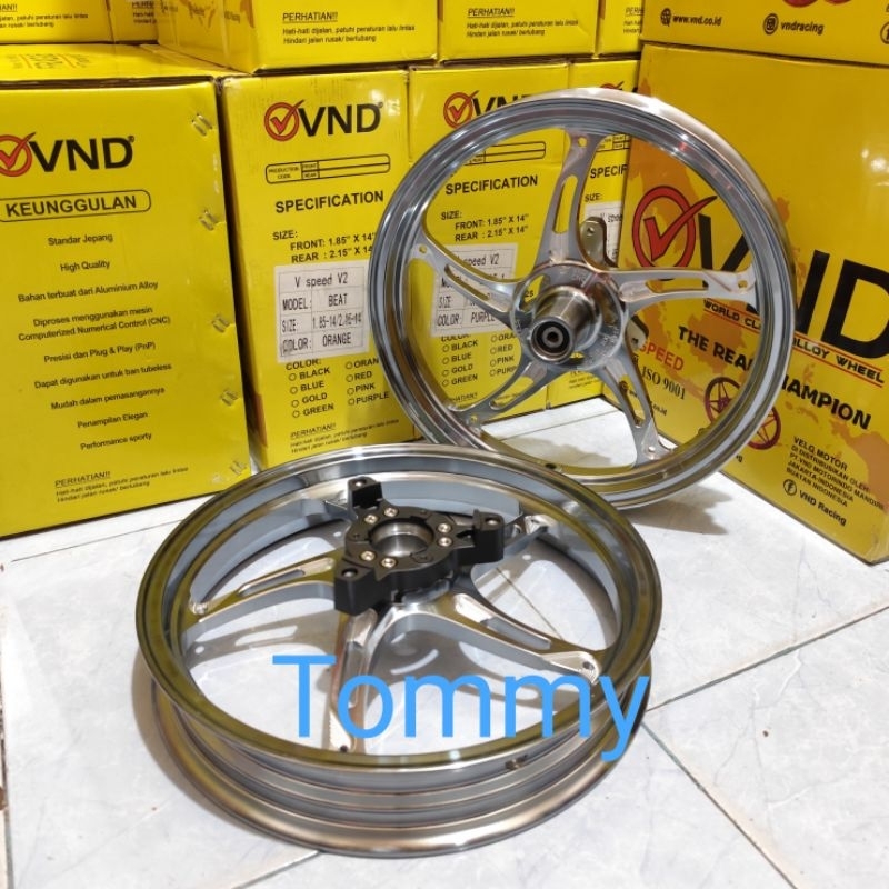 Jual Velg VND NEW SPEED Nmax New / Nmax Neo / Nmax Turbo / Nmax Old Ring 14 ukuran 185/215x14 ...
