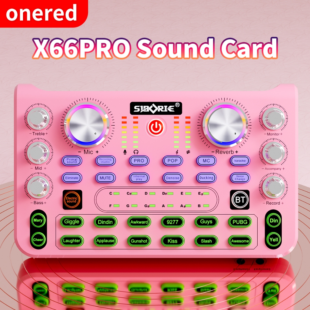Jual Onered X60/X66PRO soundcard pengiring nirkabel dengan Bluetooth ...