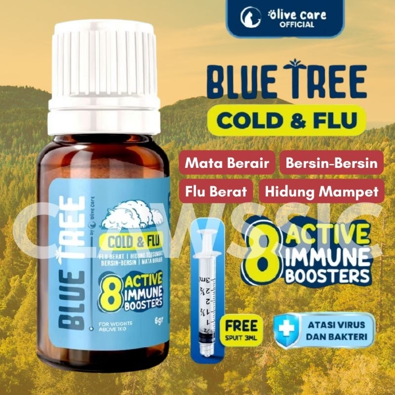 Jual Cold & Flu BLUE TREE Obat FLU OLIVE CARE dengan 8 Bahan Aktif ...