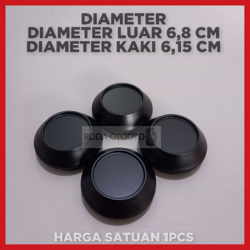 Jual Dop velg racing mobil variasi kerucut polos diameter 6,8 cm warna ...