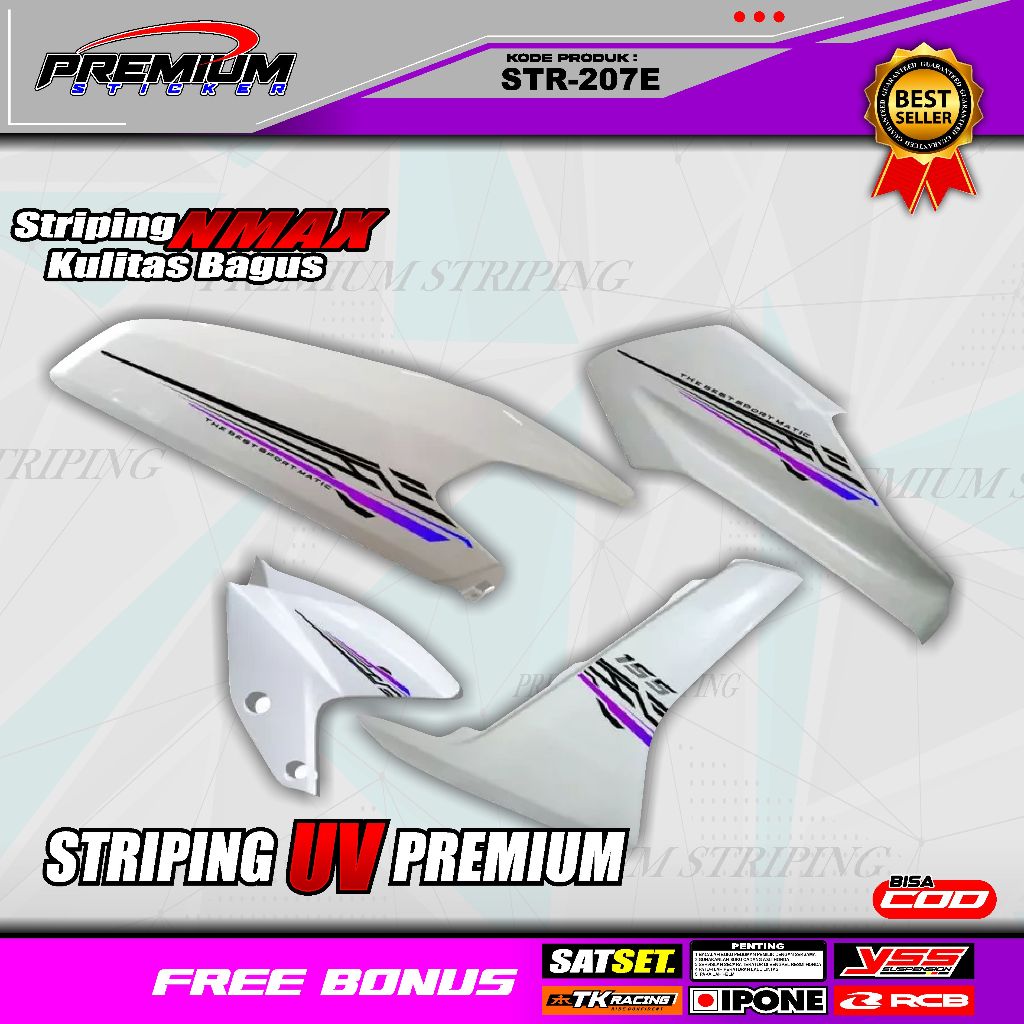 Jual STRIPING TRANSPARAN NMAX POLET BODY CUTTING-STIKER STRIPING MOTOR ...