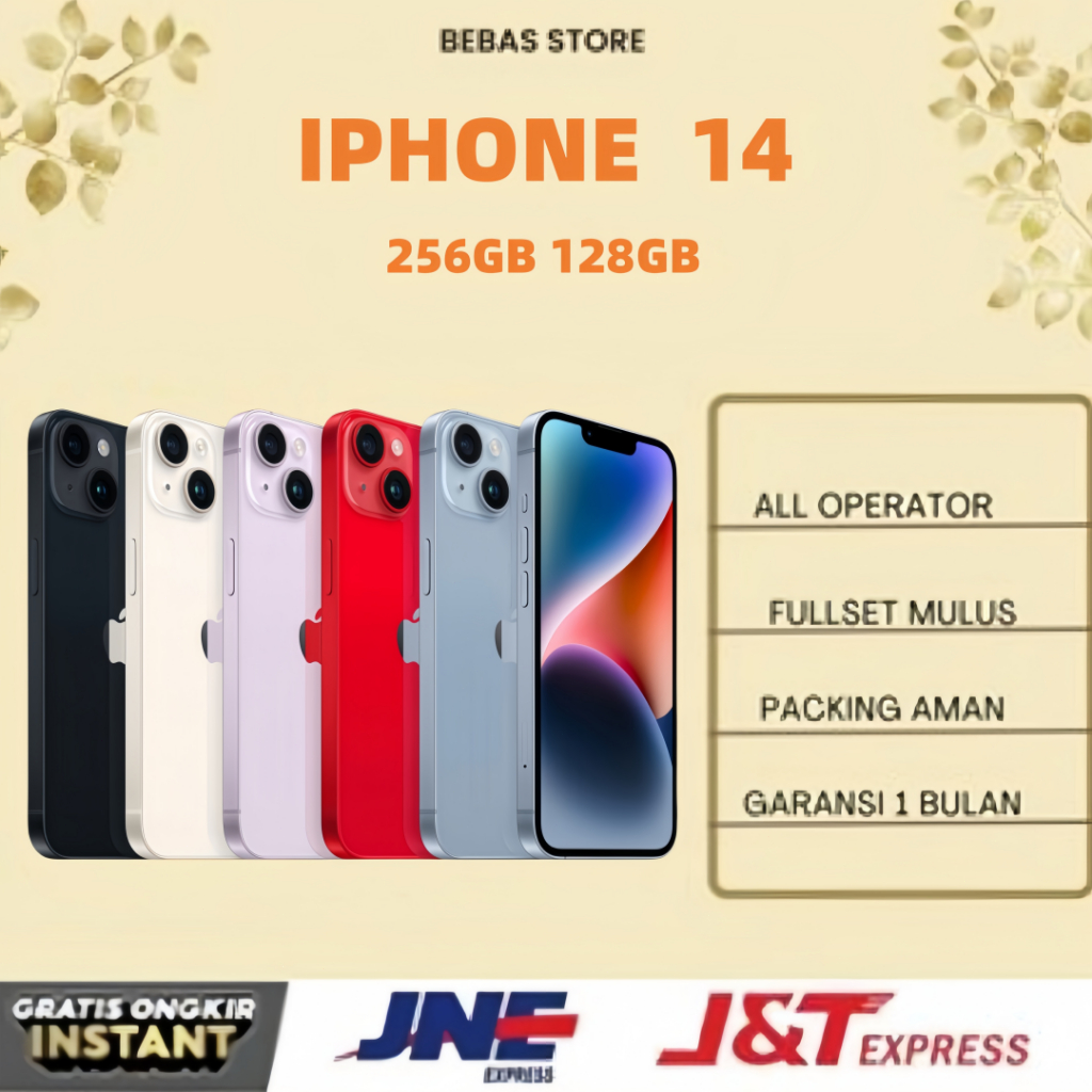 Jual IP 14 14PLUS 256GB 128GB NO Mulus Fullset Original 100% Second ...