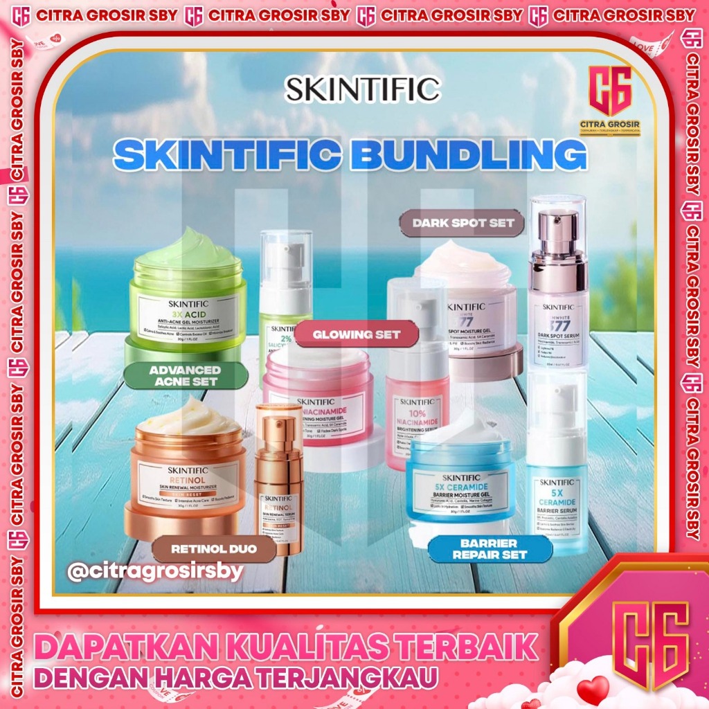 Jual SKINTIFIC Paket Skincare Wanita || 5X Barrier Skincare Set || Anti ...