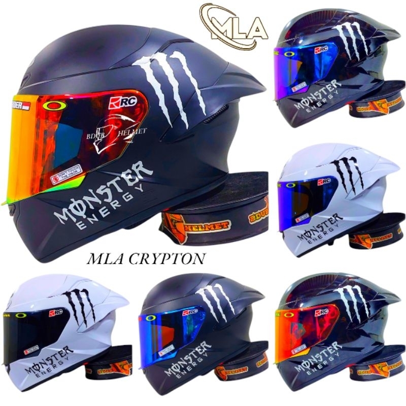 Jual Helm full face TTC | TT COURSE mla Monster paket ganteng | Shopee ...