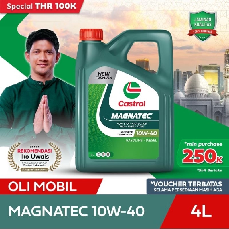 Jual Castrol Magnatec Hyspec 10W-40 4L TEKNOLOGI BARU Oli Mesin Bensin ...