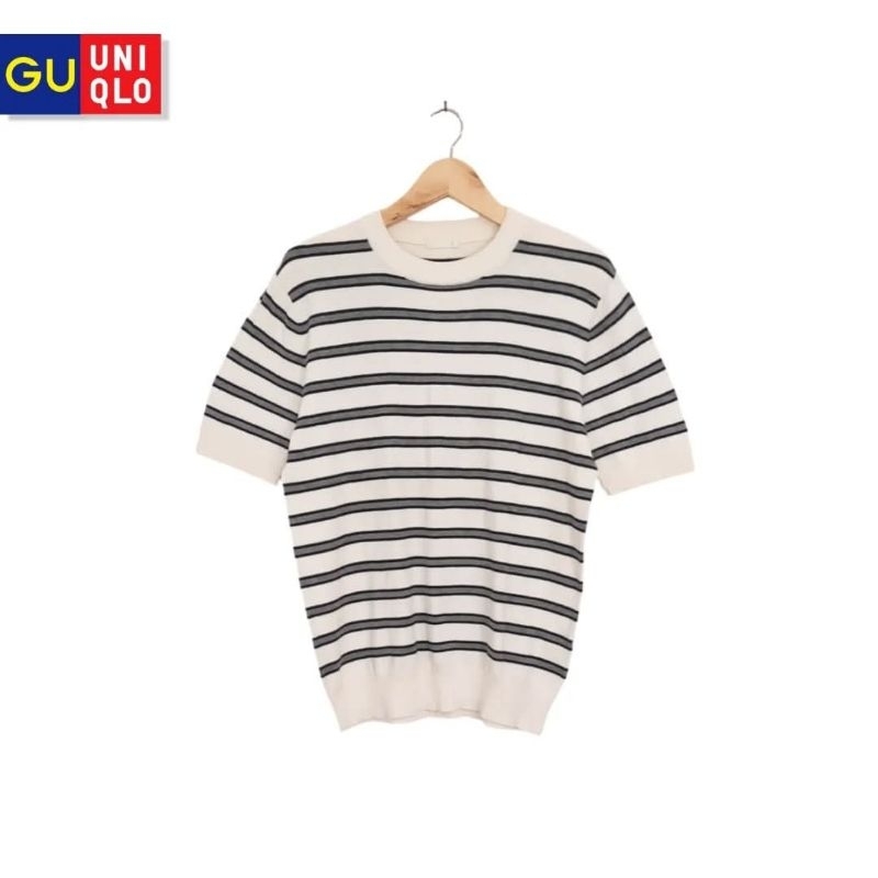 Jual Atasam Knit Salur GU Uniqlo BW (KODE : B65 -20 ) | Shopee Indonesia