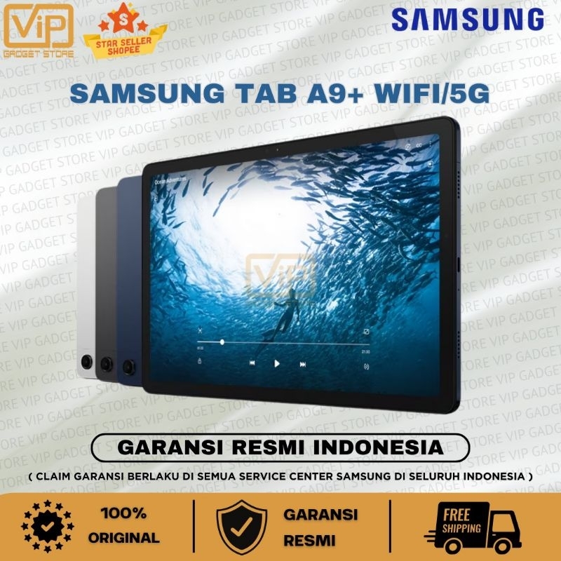 Jual SAMSUNG GALAXY TAB A9+ WIFI & 5G 8/128GB | JARINGAN 5G | GARANSI RESMI | Shopee Indonesia