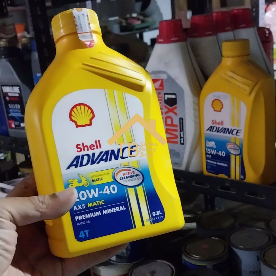 Jual Oli Mesin Motor Matic Shell Advance 4T AX5 Scooter 20W-40 Premium ...