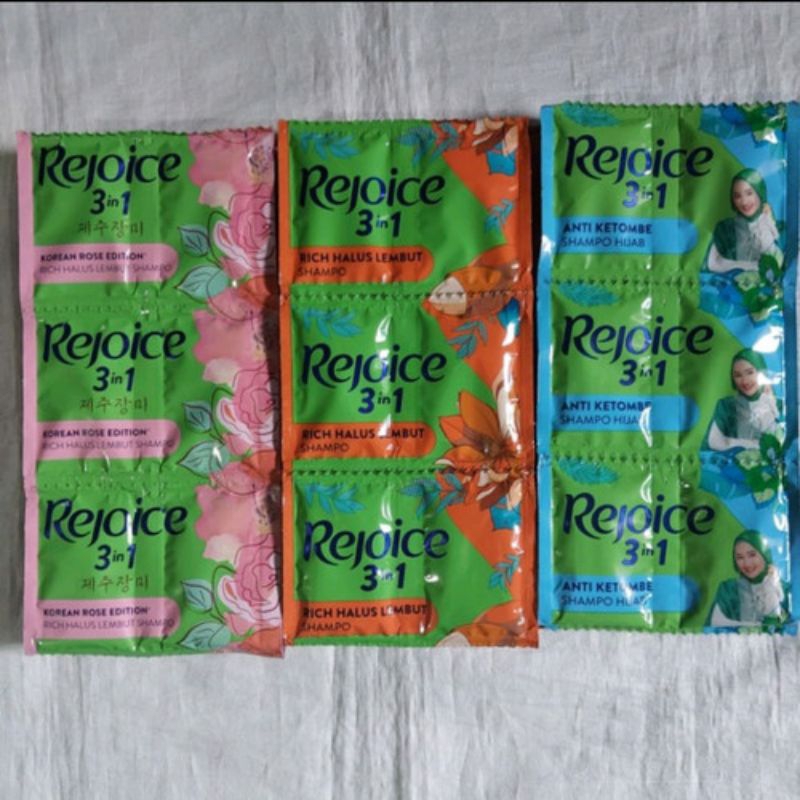 Jual Shampo Rejoice Semua Varian 1 Lusin isi 12 Sachet (Original ...