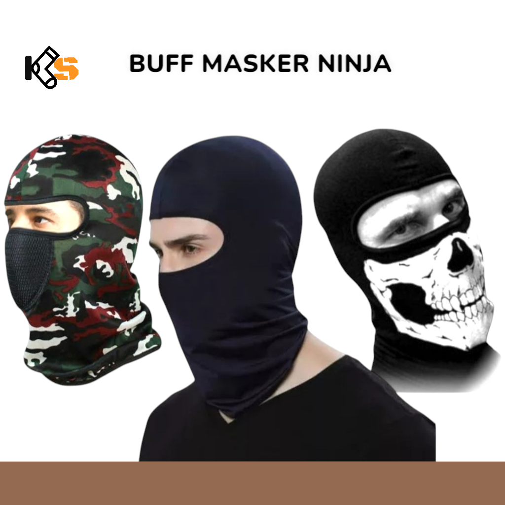 Jual Masker Baf Ninja Full Face Balaclava Masker Baff Berkendara Motor ...