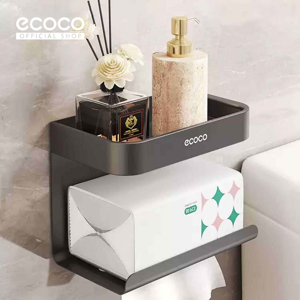 Jual ECOCO Hardware Tissue Holder Aluminium - Rak Tissue Gantung, Rak ...