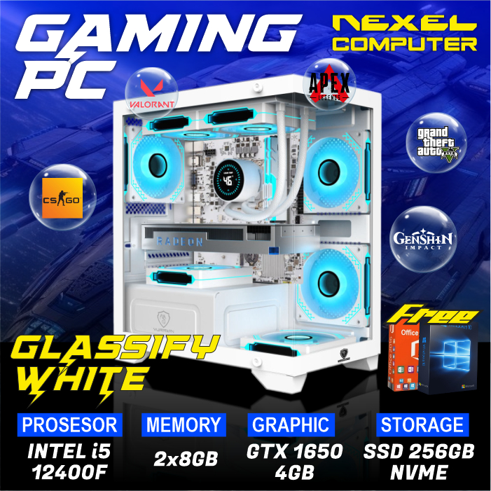 Jual PC Gaming Pro 12th Gen - INTEL i5 12400F - GTX 1650 4GB - SSD ...