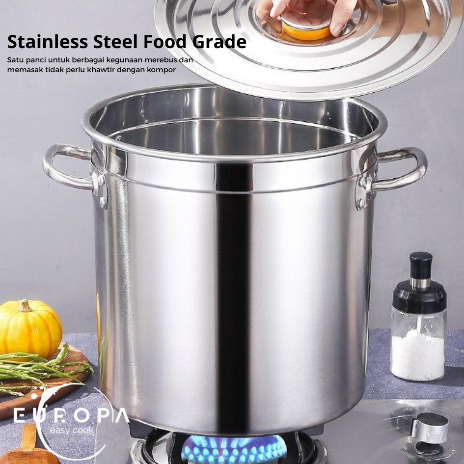 Jual Panci Dandang Stainless Steel Tebal Panci Bakso Jumbo Stockpot ...