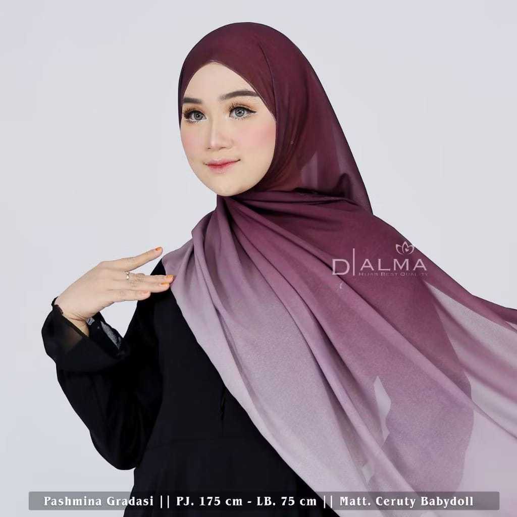 Jual Pashmina Gradasi Two Tone / Pashmina Ombre / Pashmina 2 Warna ...
