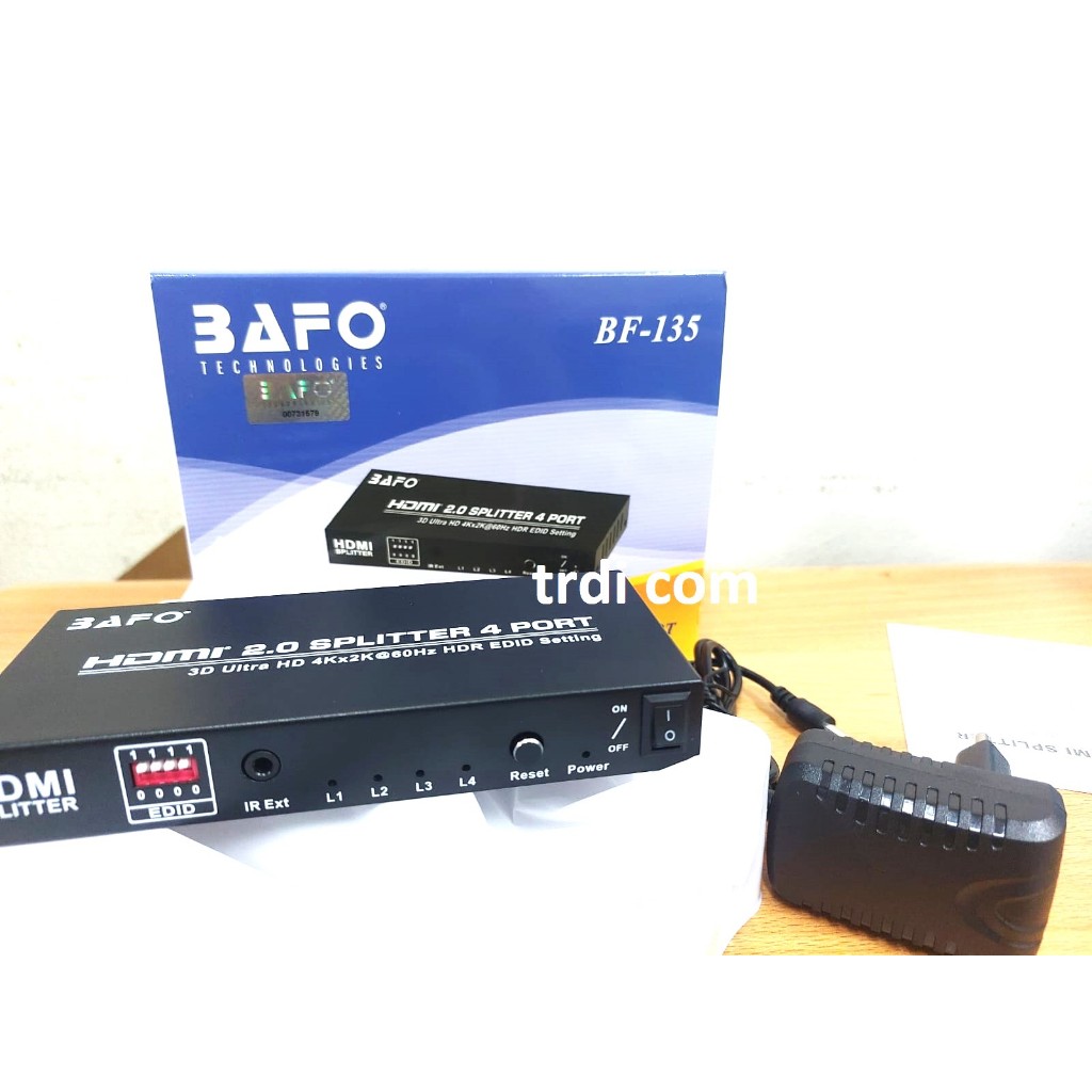 Jual BAFO HDMI splitter 4 port 4K V2.0 4 port | Shopee Indonesia