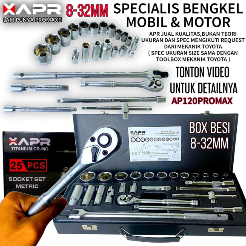 Jual APR kunci socket set untuk bengkel mobil resmi dan motor type ...