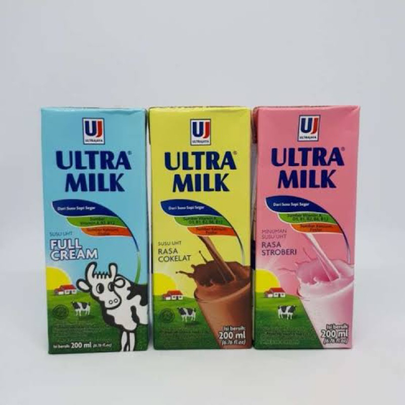 Jual SUSU ULTRA UHT 200 ML ISI 24 PCS - 1 DUS | Shopee Indonesia