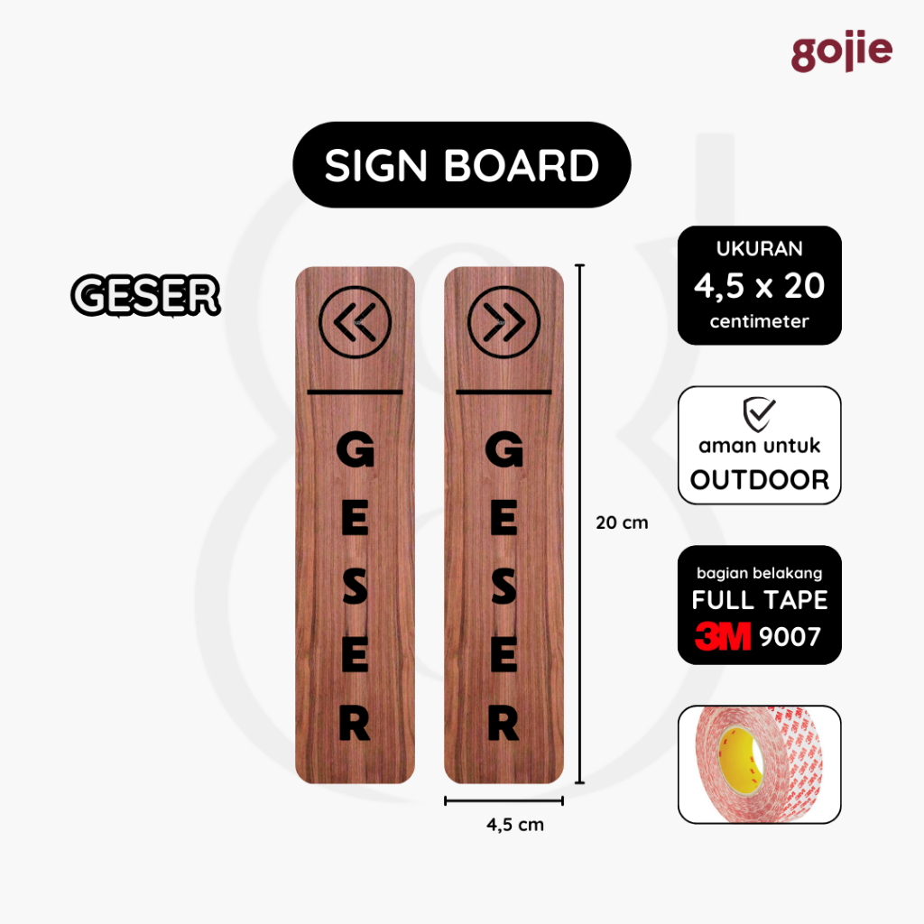 Jual SIGN BOARD GESER KANAN - KIRI KAYU UNIK | SIGNAGE WOOD PATTERN ...