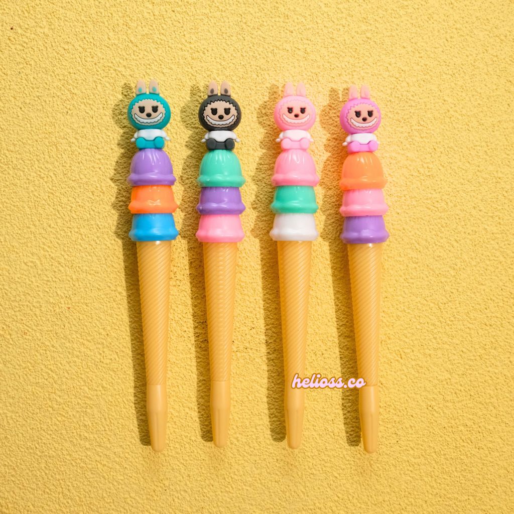 Jual PULPEN ES KRIM TUMPUK LABUBU PULPEN GEL BOLPEN PENA ICE CREAM CONE ...