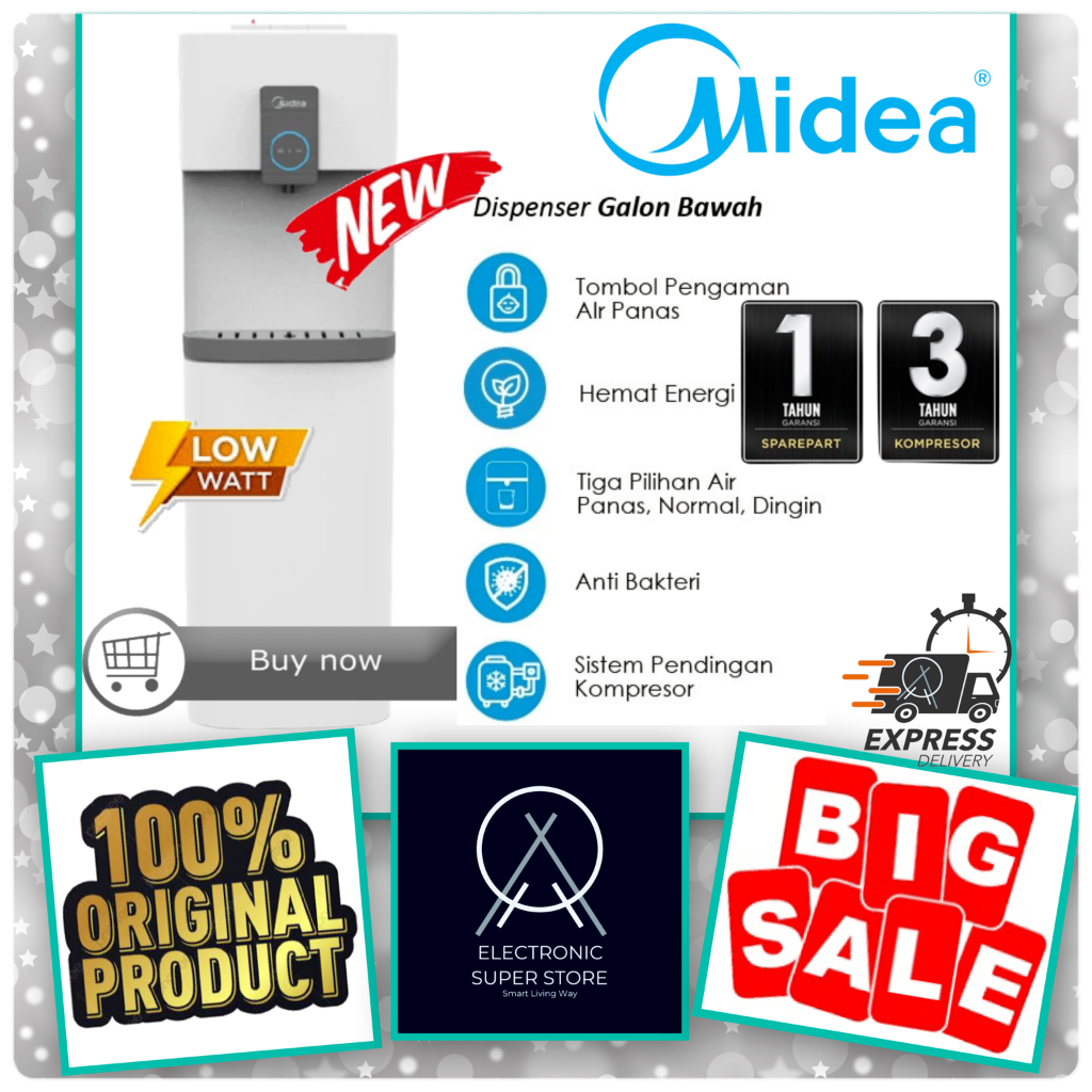 Jual MIDEA DISPENSER YL2036S YL-203S 2036S SUPER LOW WATT GALON BAWAH DISPENSER MIDEA FOOD GRADE ...