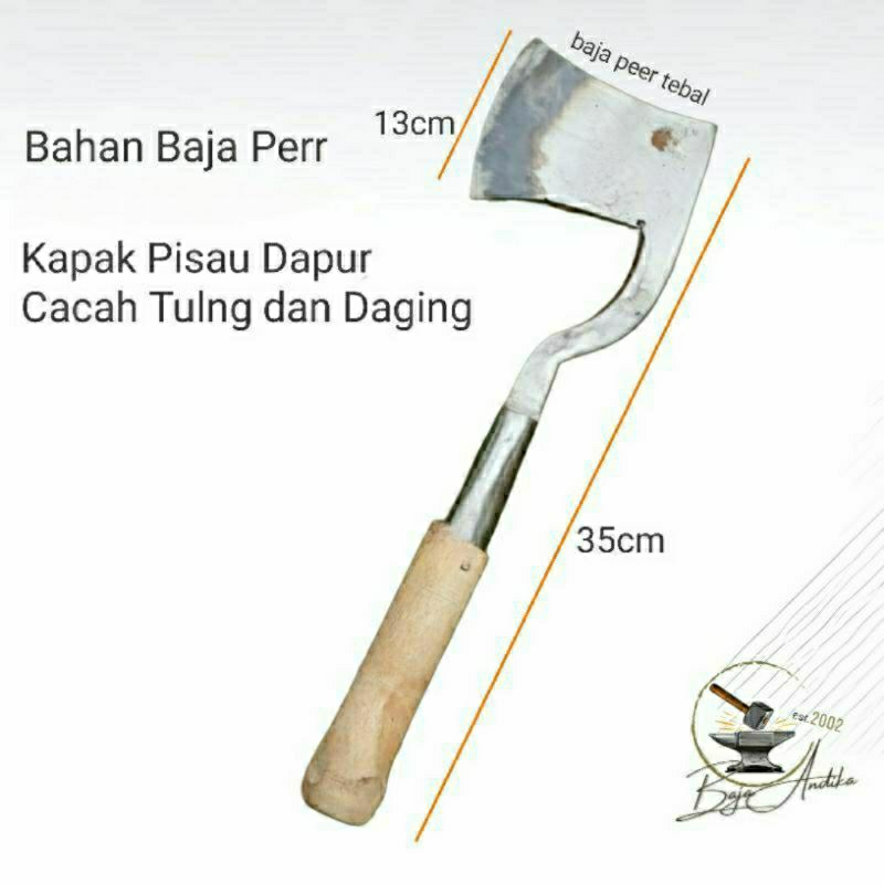 Jual Kapak Pisau Dapur Cacah Tulang dan Daging / Kapak Cina Bahan Baja ...