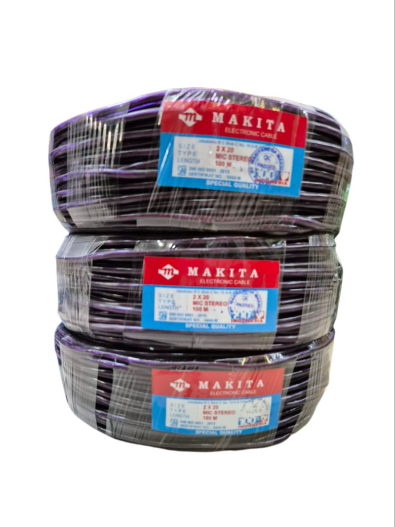 Jual MAKITA KABEL MIC STEREO TRANSPARAN 2X20 TEMBAGA KABEL MICROPHONE ...