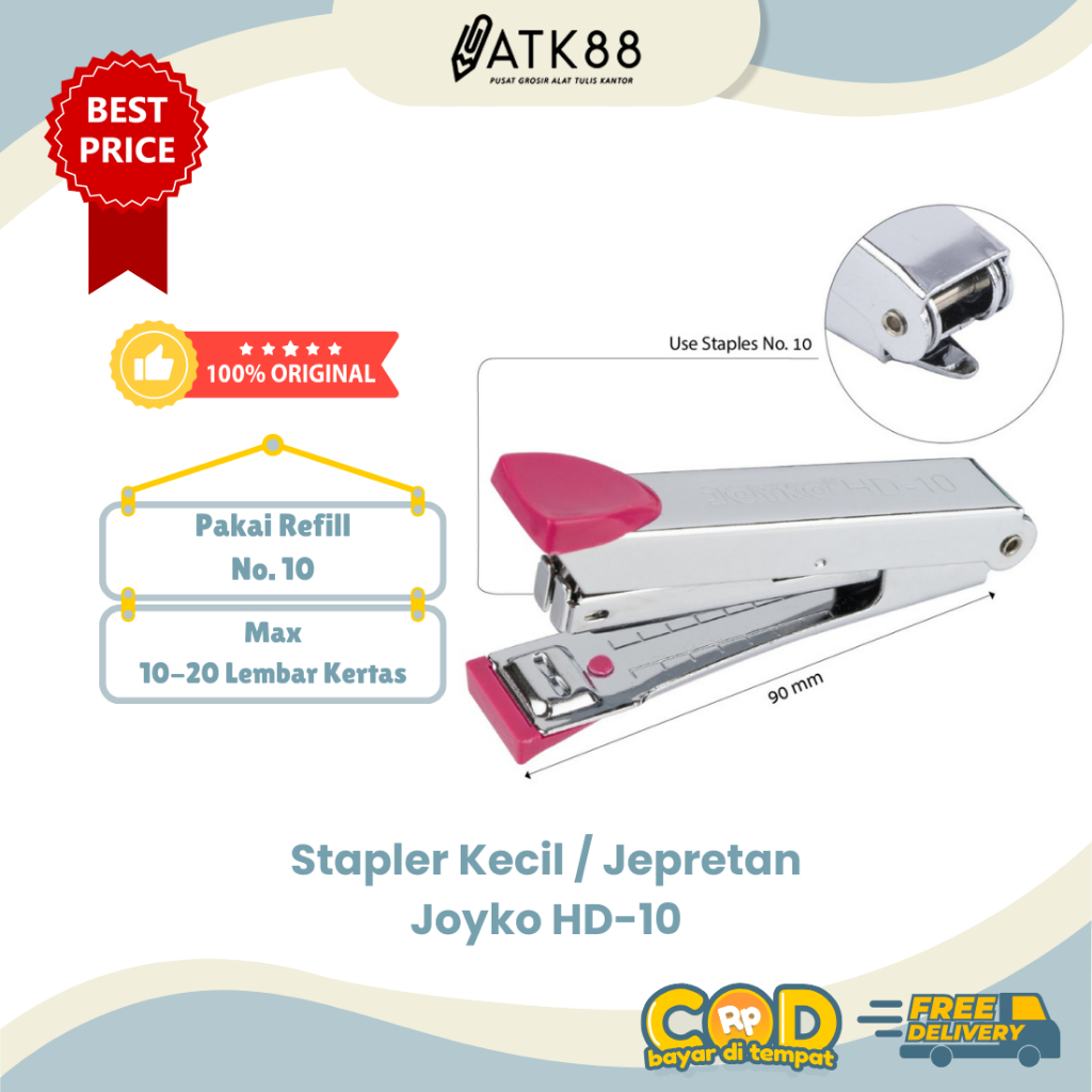Jual [ATK88] Stapler HD-10 Joyko - Jepretan Hekter Jilid Kertas ...