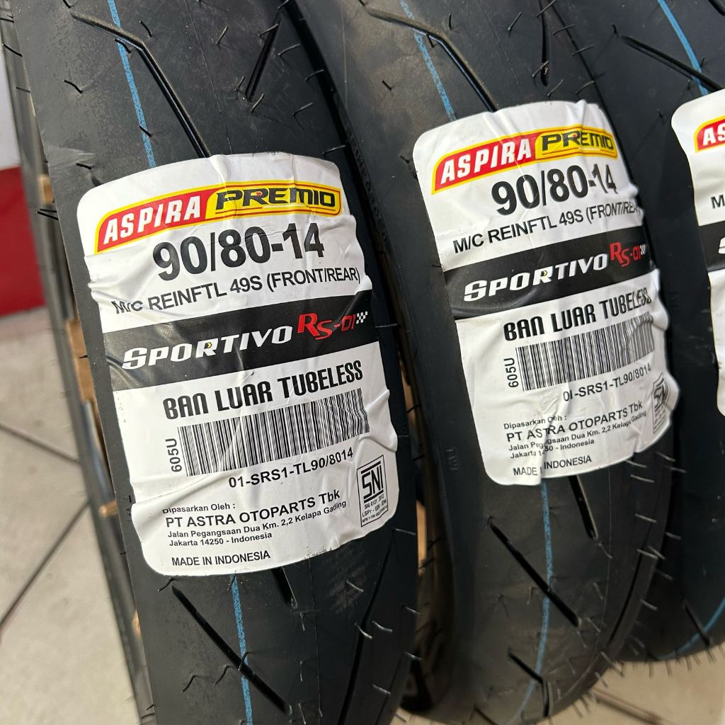 Jual BAN ASPIRA PREMIO SPORTIVO RS 01 90 80 RING 14 SOFT COMPOUND TUBELESSS RACING | Shopee ...