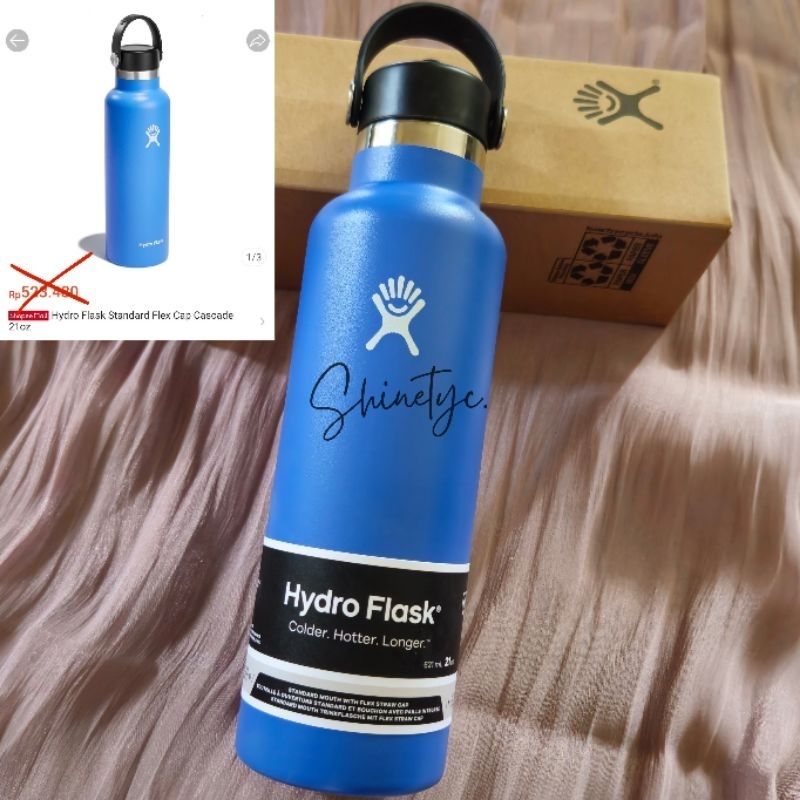 Jual [NEW] Hydro Flask 21oz Standard Flex Straw Cap Cascade (621ml ...