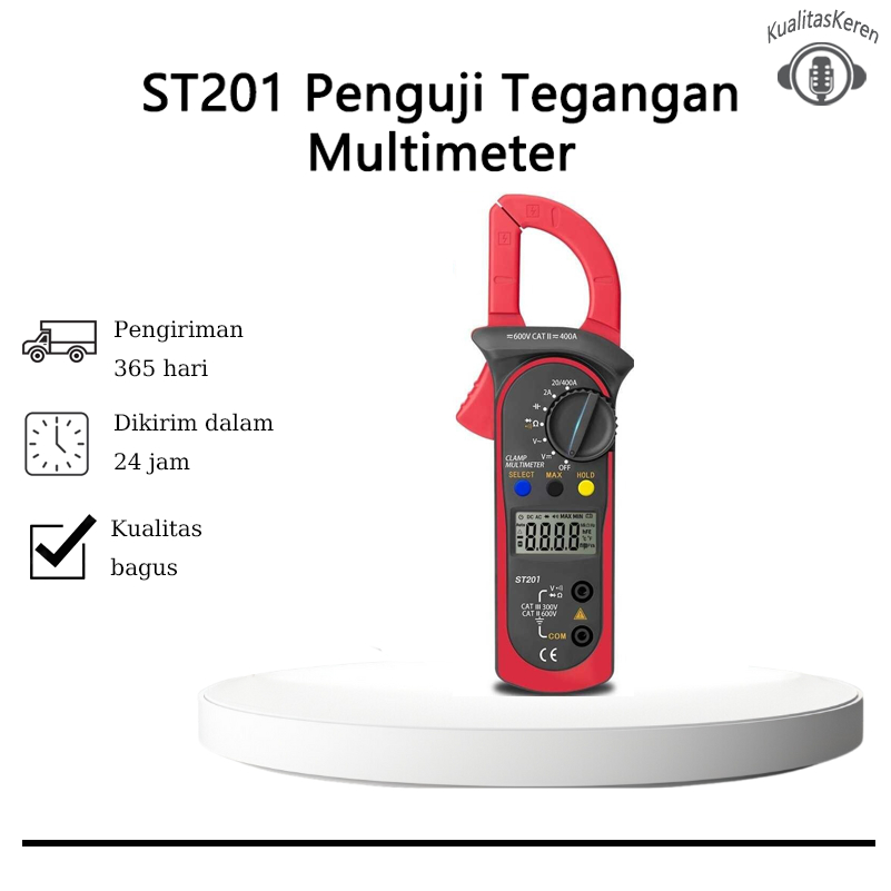 Jual ST201 Multimeter Penguji Tegangan Multimeter Digital Clamp Meter Pengukur Tegangan dan Arus ...