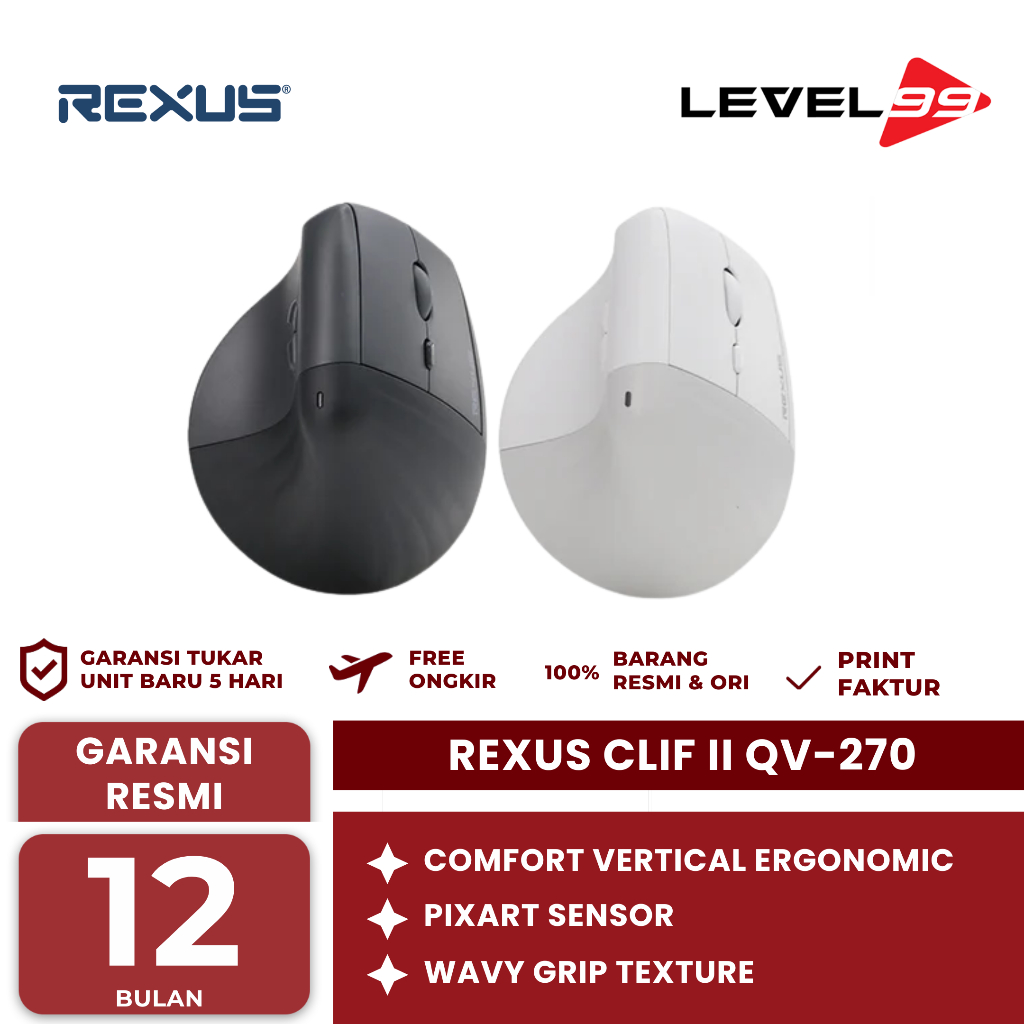 Jual Rexus Office Clif Ii Qv-270 Wireless Mouse | Shopee Indonesia