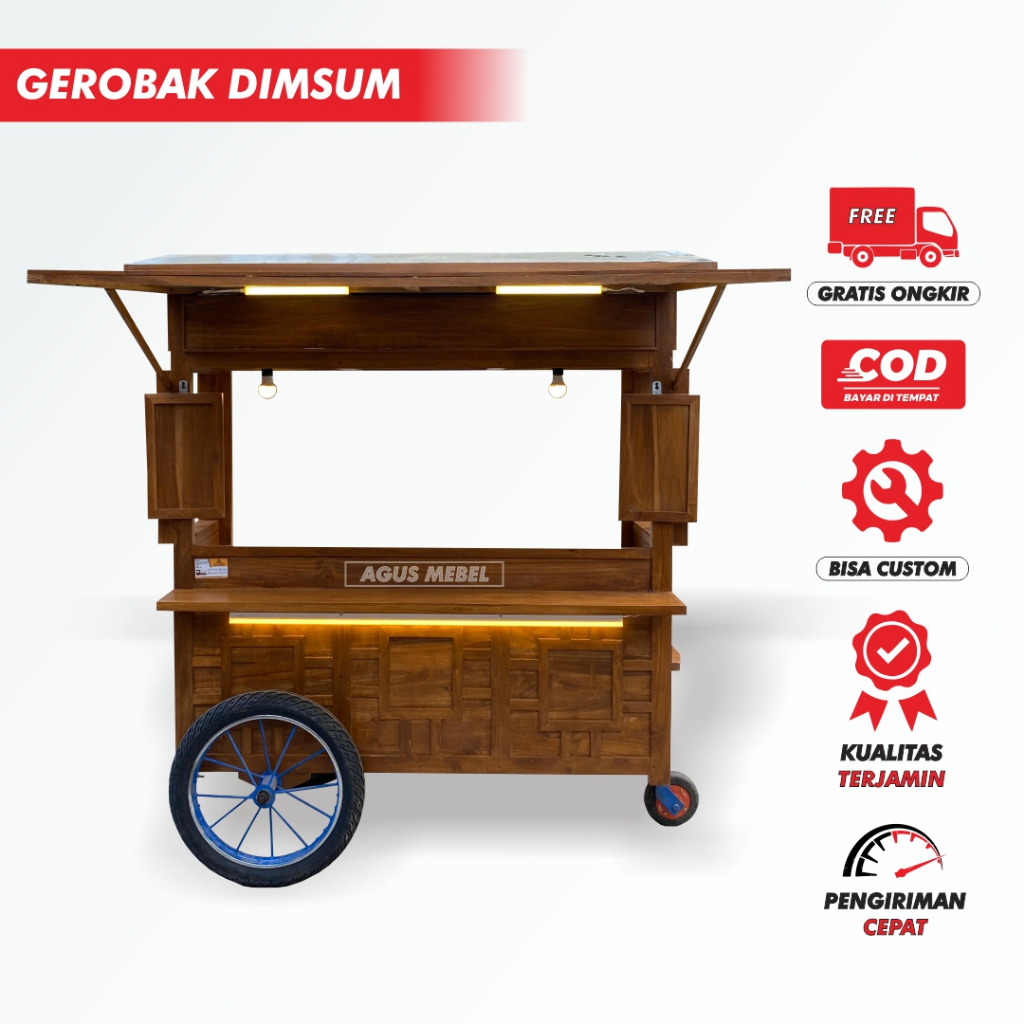 Jual GEROBAK DIMSUM + LAMPU LED [TERMURAH] | Shopee Indonesia