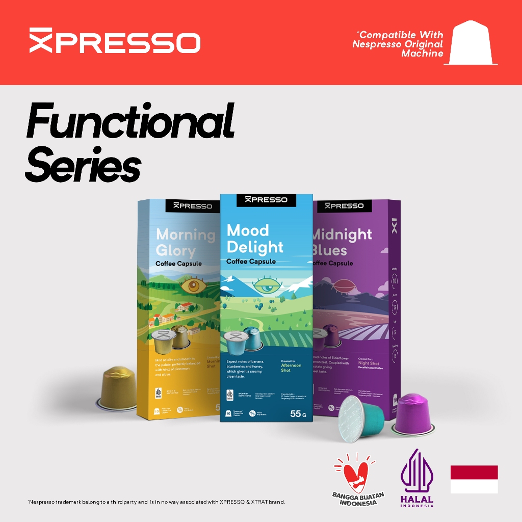 Jual XPRESSO Kopi Kapsul - FUNCTIONAL Series - Nespresso Coffee ...