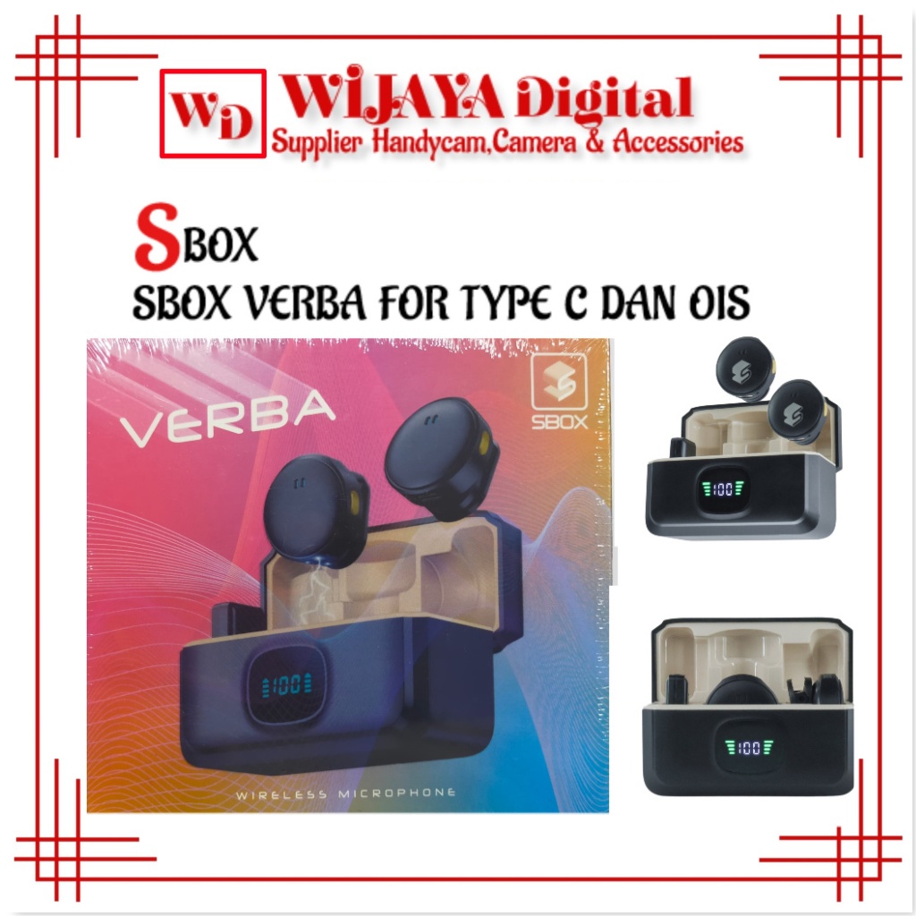 Jual Sbox VERBA Wireless Microphone 2-In-1 Clip On Mic Magnetic ...