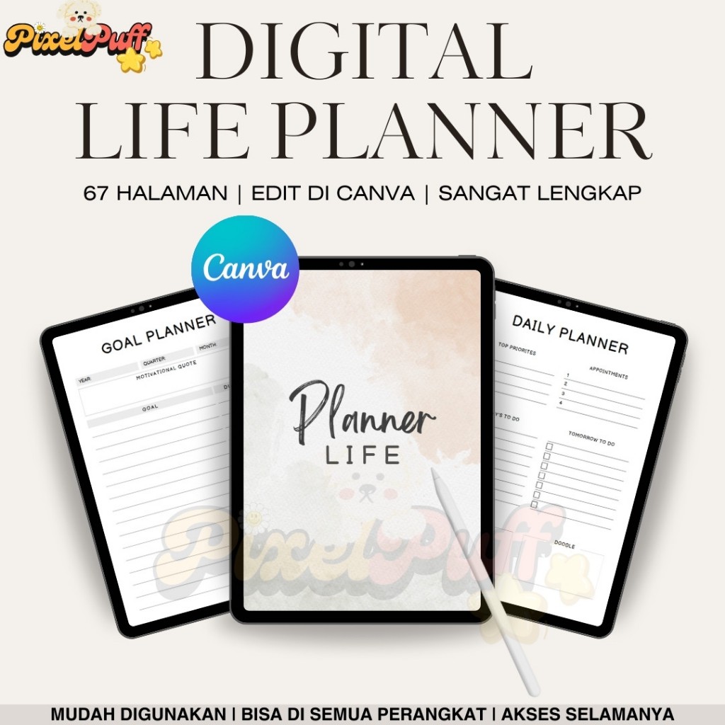 Jual Digital Life Planner | Template Digital Life Planner | Printable ...