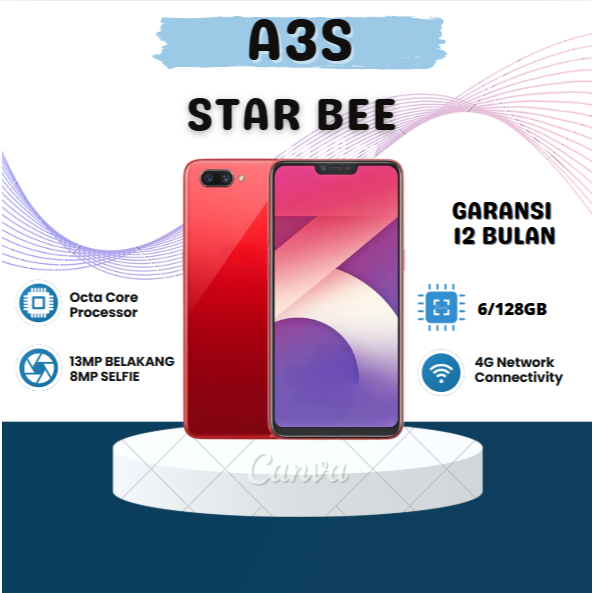 Jual OPPO A3S RAM 6/128 GB FULLSET BERGARANSI TERMUARAH | Shopee Indonesia