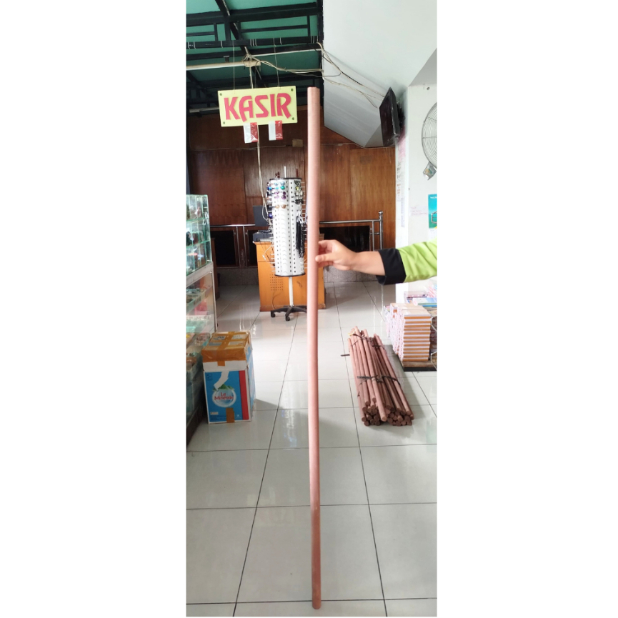 Jual Tongkat Kayu Toya pramuka Stok diameter 2.5 cm x 160cm merah putih ...