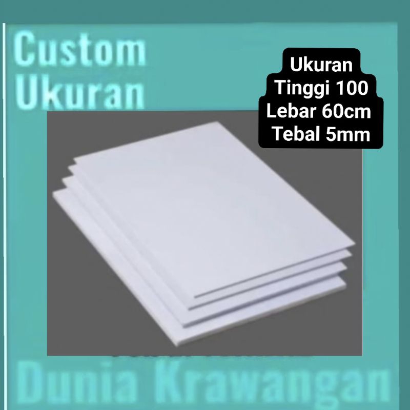 Jual pvc foam board / foam board pvc / uk 60x100cm tebal 5mm | Shopee ...