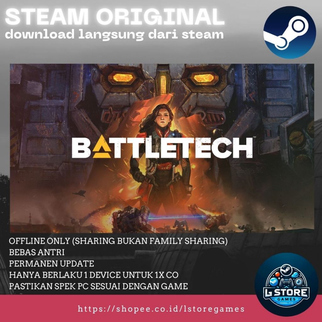 Jual BATTLETECH MAC & PC GAME Sharing Original S T E A M Offline | Shopee Indonesia