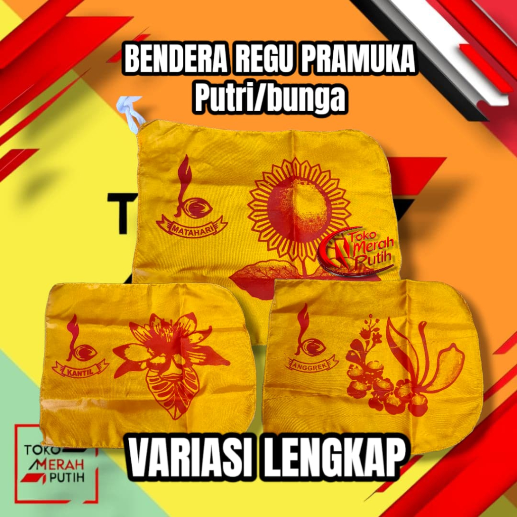 Jual bendera regu Pramuka putra putri hewan bunga | Shopee Indonesia