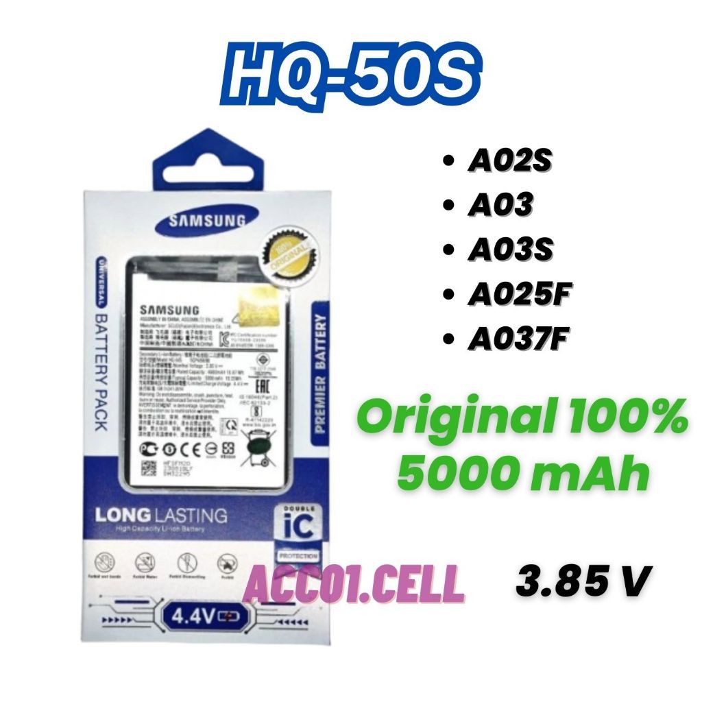 Jual Baterai Samsung A03S - A03 - A02S - A025F - A037F - HQ-50S - HQ50S Double Power & Original ...