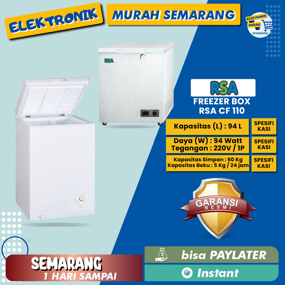 Jual RSA CHEST FREEZER CF 110 BOX 96L LEMARI PEMBEKU 96 LITER FREZER BOX | Shopee Indonesia