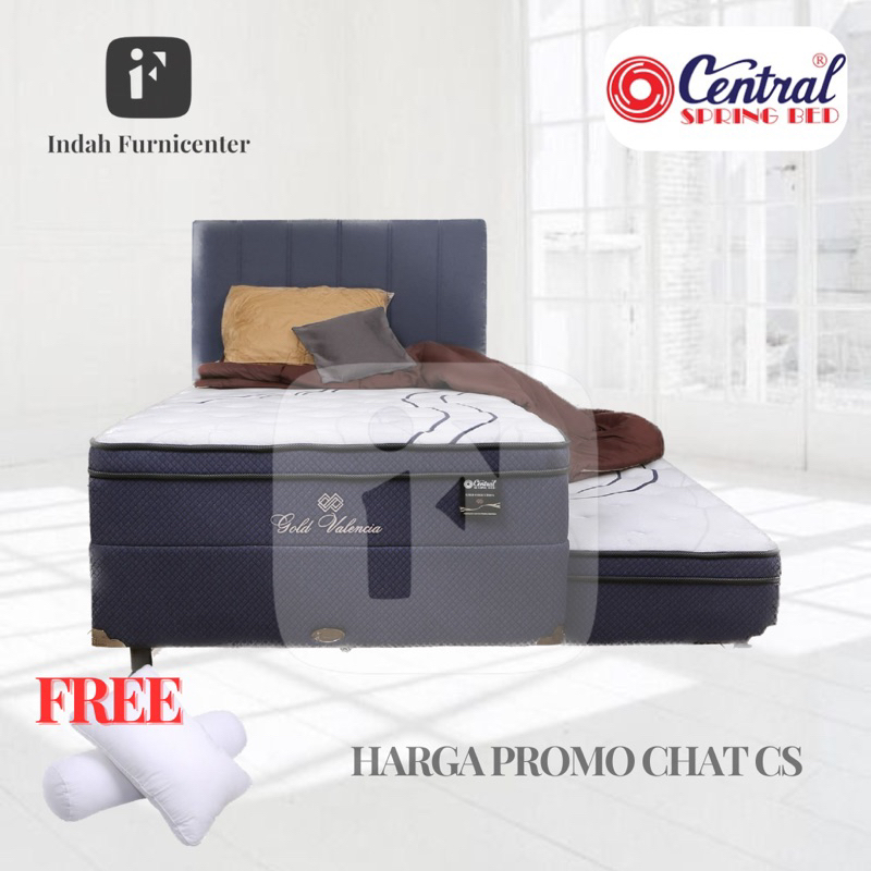 Jual kasur spring bed central gold valencia 2in1 90x200 100x200 120x200 ...